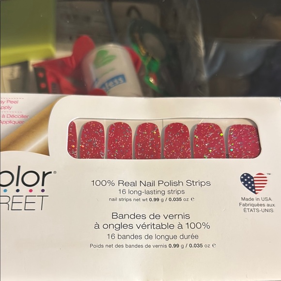Color Street | Makeup | Color Street Red Glitter Nail Polish Strips ...